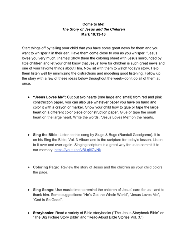 Story Time in the New Testament Archives - Cross Park Church